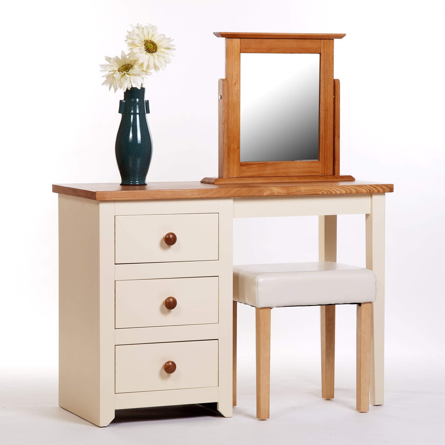 Town Cream Dressing Table Stool - Furniture123