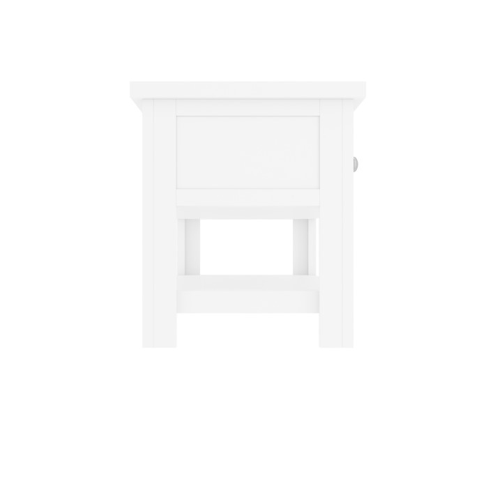 GRADE A2 - Pure White Soild Wood Coffee Table with Storage | Furniture123