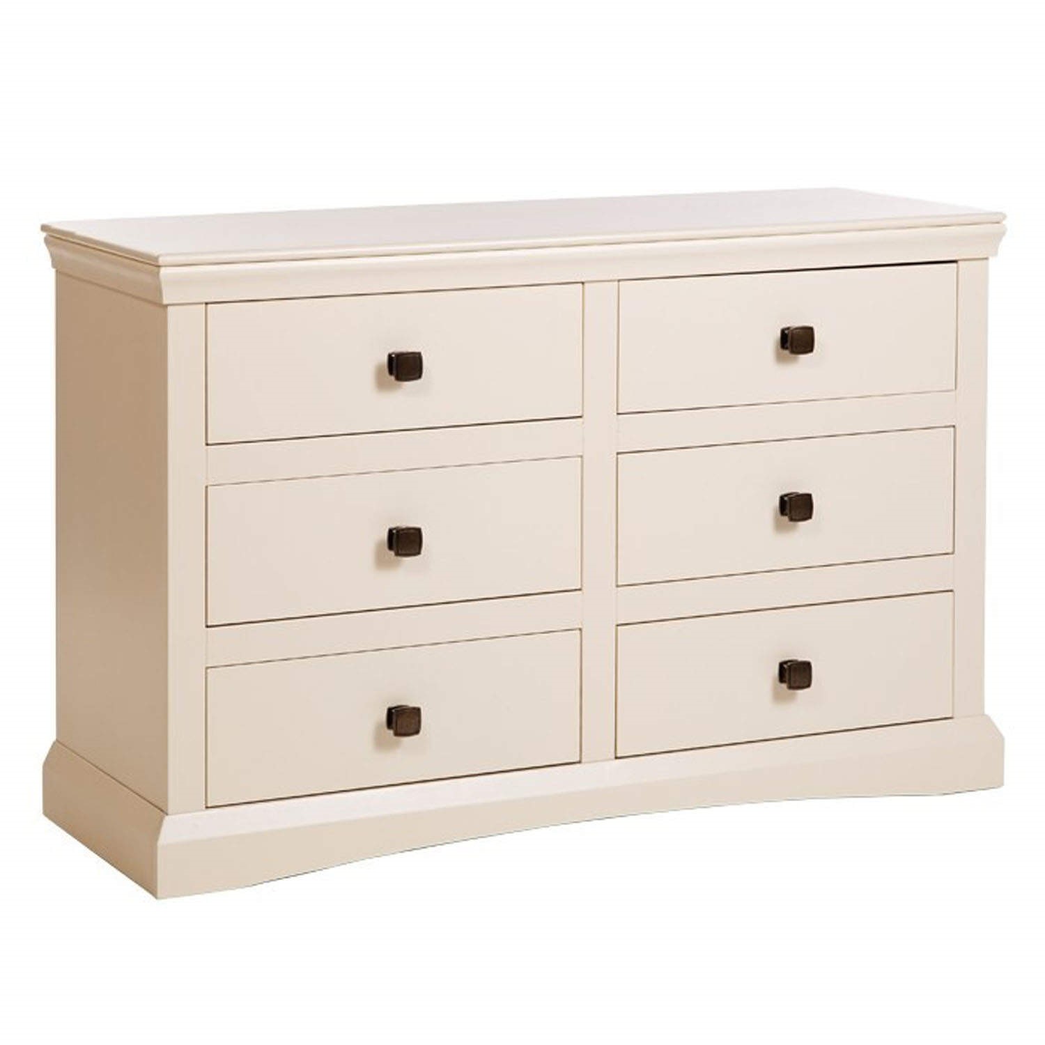 Victoria 3+3 Wide Chest of Drawers in Cream - Furniture123