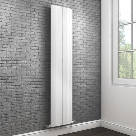 Vertical White Tall Flat Radiator - 1800 x 385mm - Furniture123