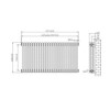 White Horizontal Traditional Column Radiator - 600 x 1177mm - Furniture123