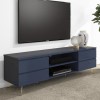 Large Navy TV Unit with Storage - TV's up to 70" - Rochelle | Furniture123