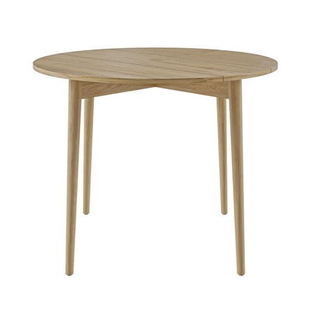 Small Round Oak Folding Drop Leaf Extendable Dining Table Seats 2 4 Rudy Furniture123
