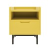 Kids Yellow Bedside Table with Drawer - Rueben - Furniture123