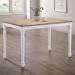 Rhode Island Wooden Rectangle Dining Table in White/Natural - 4 Seater ...
