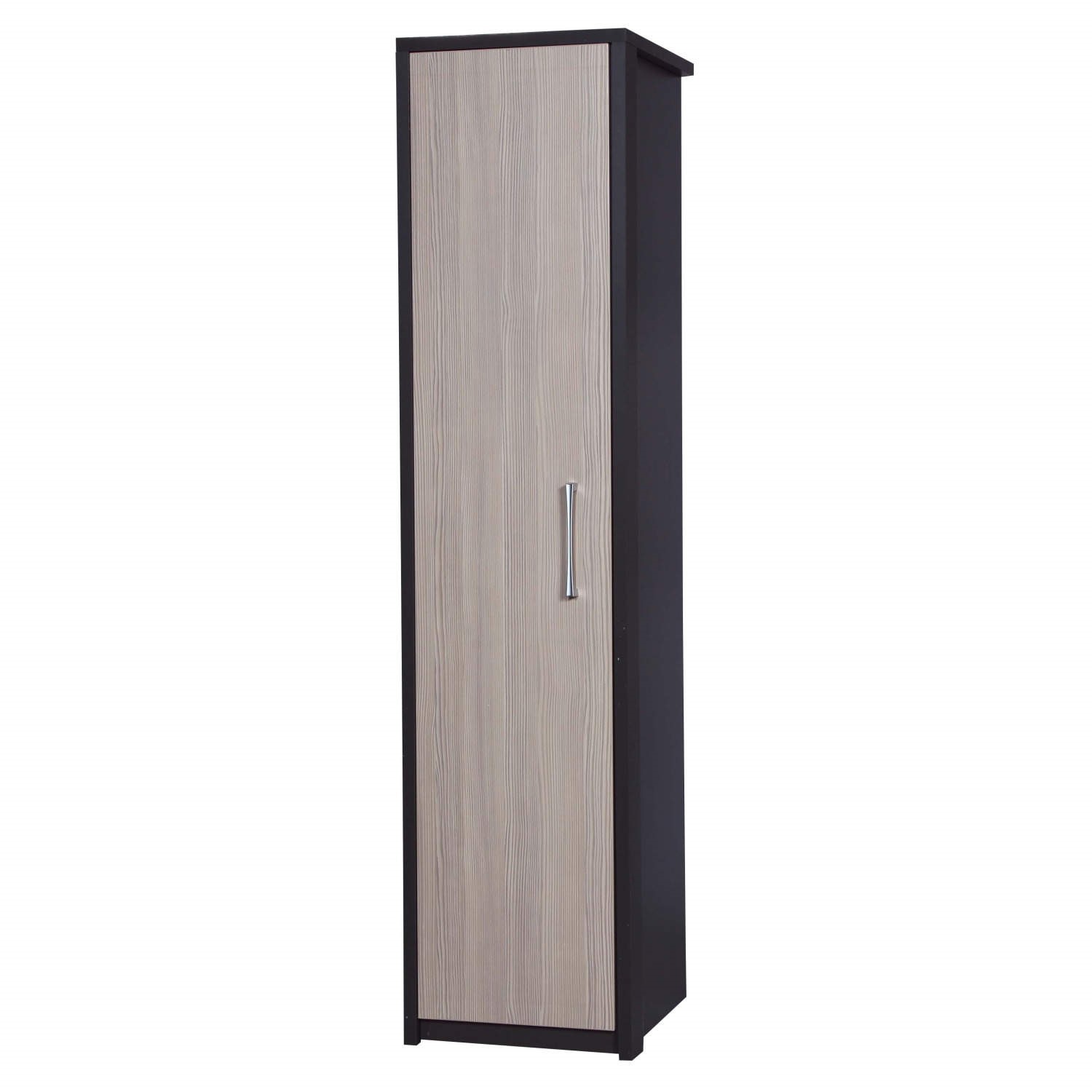 Avola Premium Single Wardrobe in Grey and Champange - Furniture123