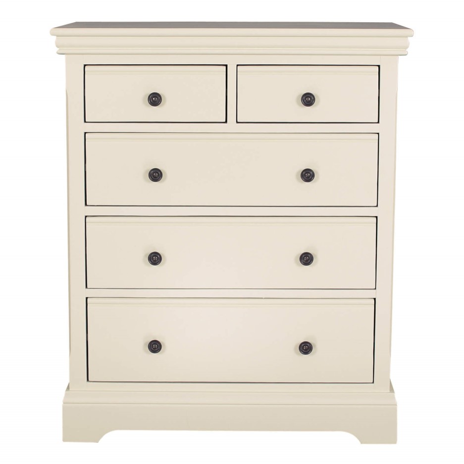Savannah 2+3 Chest of Drawers in Ivory/Cream | Furniture123