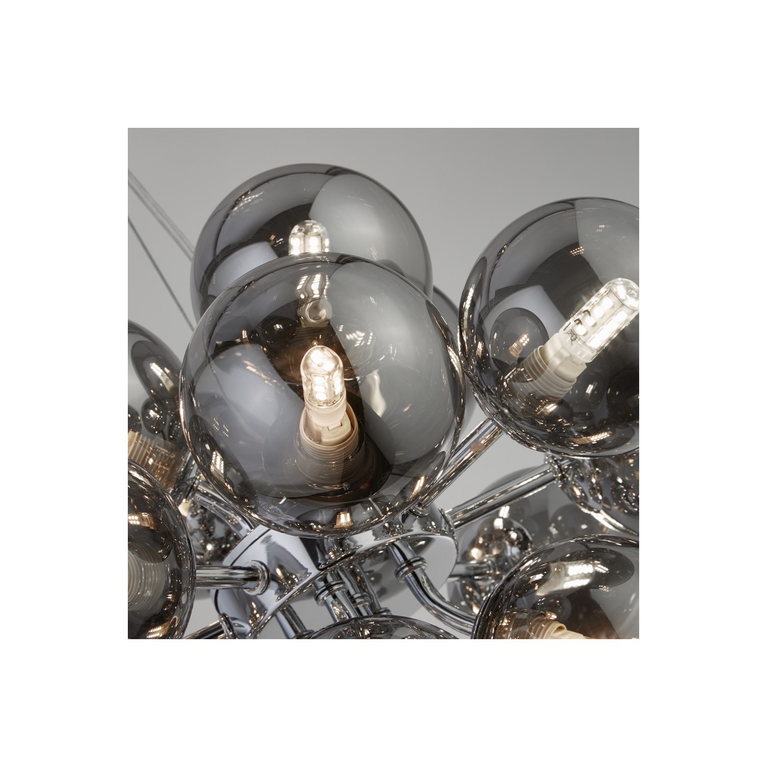 17 Smoked Glass Bubble Pendant Light - Searchlight Berry - Furniture123
