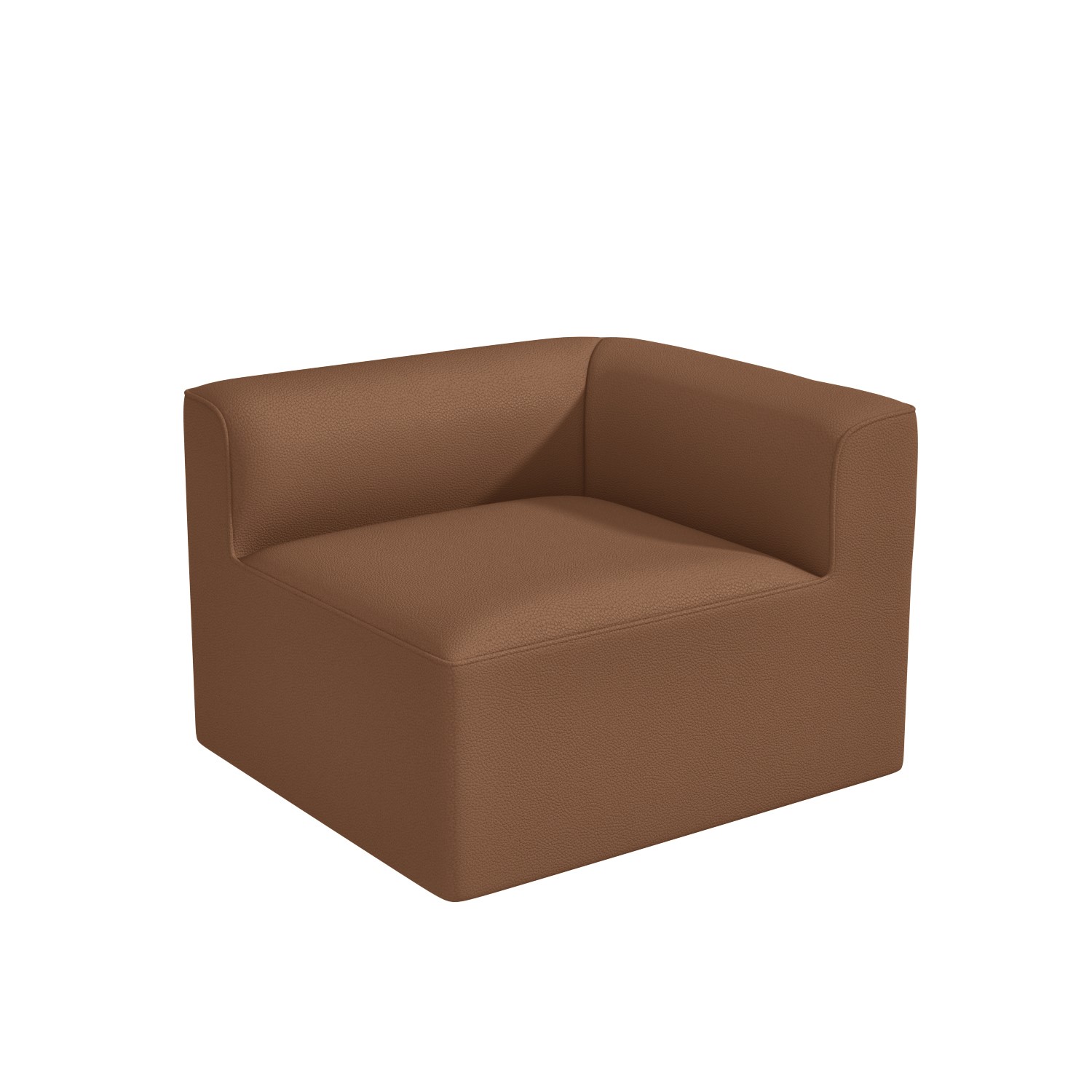 GRADE A1 - Hendrix Tan PU Leather Right Corner Section - Furniture123