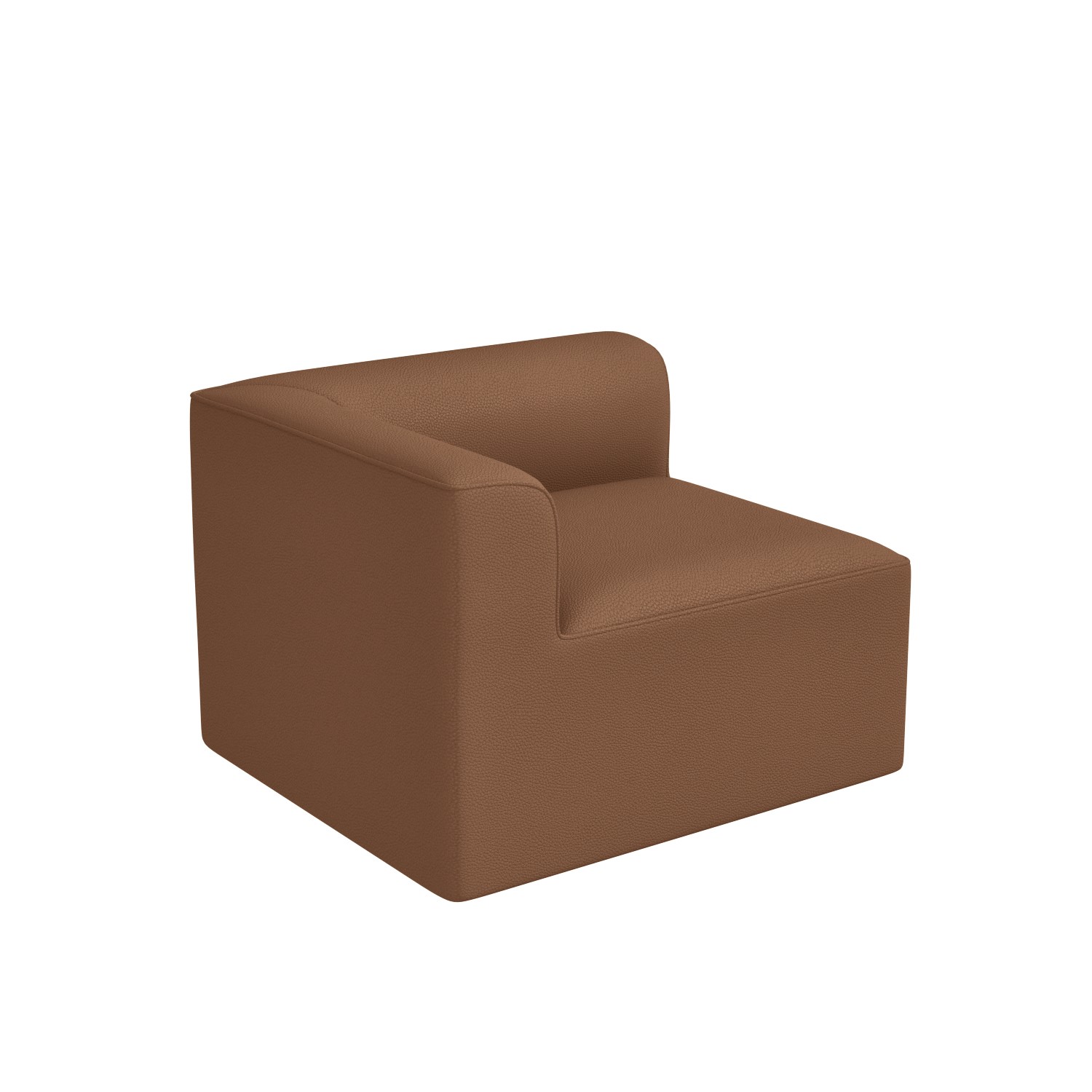 GRADE A1 - Hendrix Tan PU Left Corner Section - Furniture123