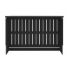 Narrow Mirrored Radiator Cover with Black Detail - Sophia - Furniture123