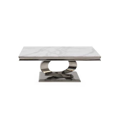 Large Vida Living Selene Coffee Table in Bone White - Furniture123