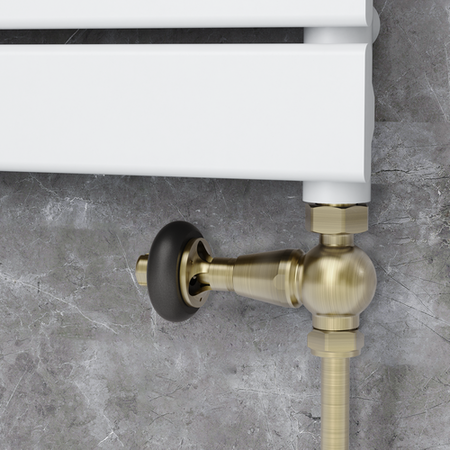 Maesta Antique Brass Traditional TRV Straight Thermostatic Radiator ...