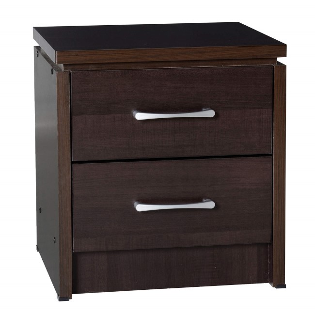 Seconique Charles Bedside Table in Walnut Effect - Furniture123