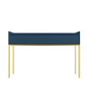 Navy Dressing Table with 2 Drawers and Gold Legs - Zion - Furniture123
